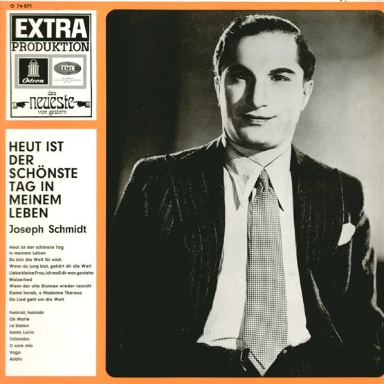 Joseph Schmidt - Heut Ist Der Schonste Tag In Meinem Leben VG