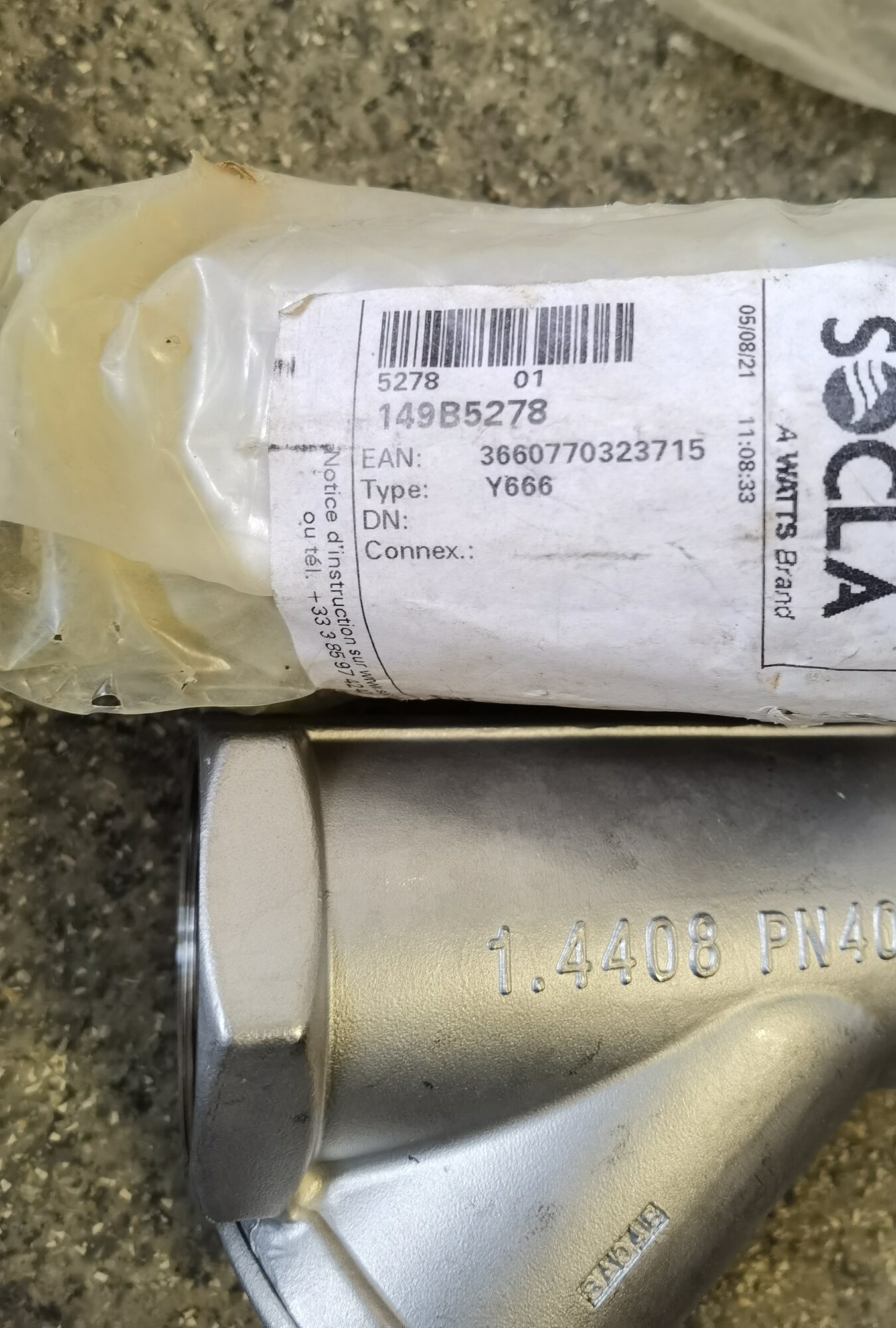 Danfoss 149B5278 - Y666 Фильтр сетчатый Ду50 Ру40 резьбовой, Корпус: нерж. сталь AISI316 Для питьевого водоснабжения не применять