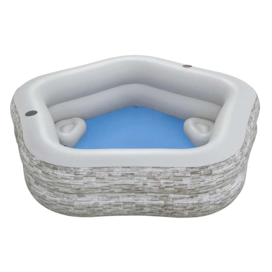 Бассейн надувной Bestway 54423 BW Splash Paradise, 213х206х53см, 575 л, ПВХ, серый
