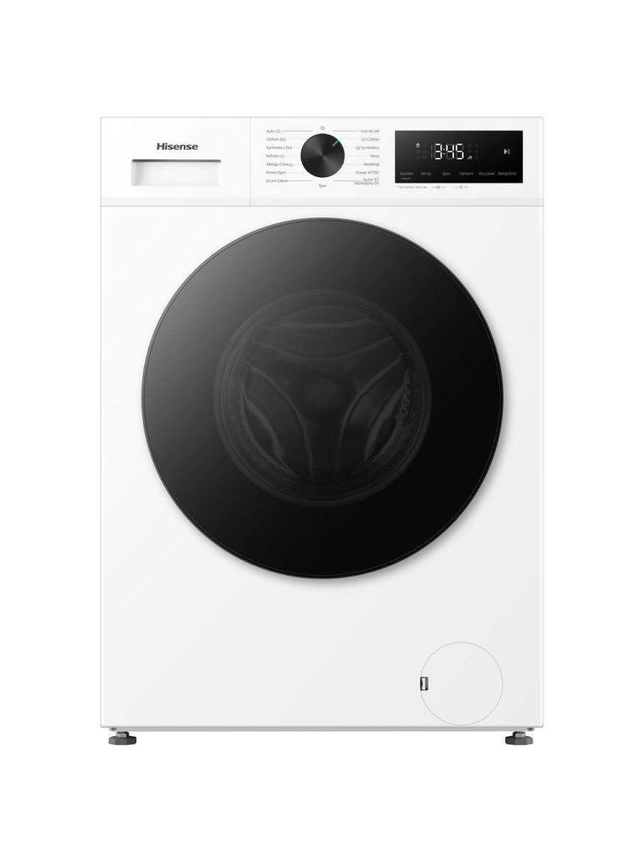 Стирально-сушильная машина Hisense WD1I8042BWP2/C, 8 кг, 1400 об/мин, 15 программ, инверторный мотор, белый