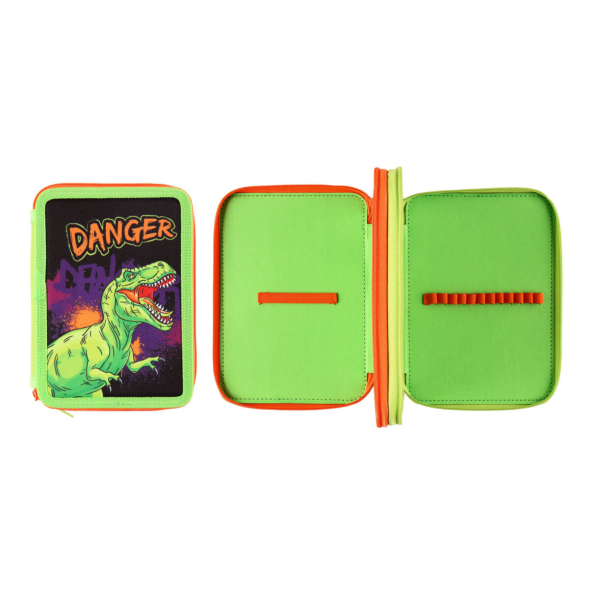 Пенал 2отд. Danger Dino 140х200мм ПТ-2-О Кокос 215501 (муж) шт