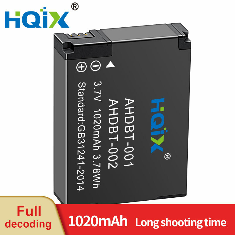 HQIX для Gopro HERO2 HERO1 камера AHDBT-001 002 зарядное устройство Аккумулятор