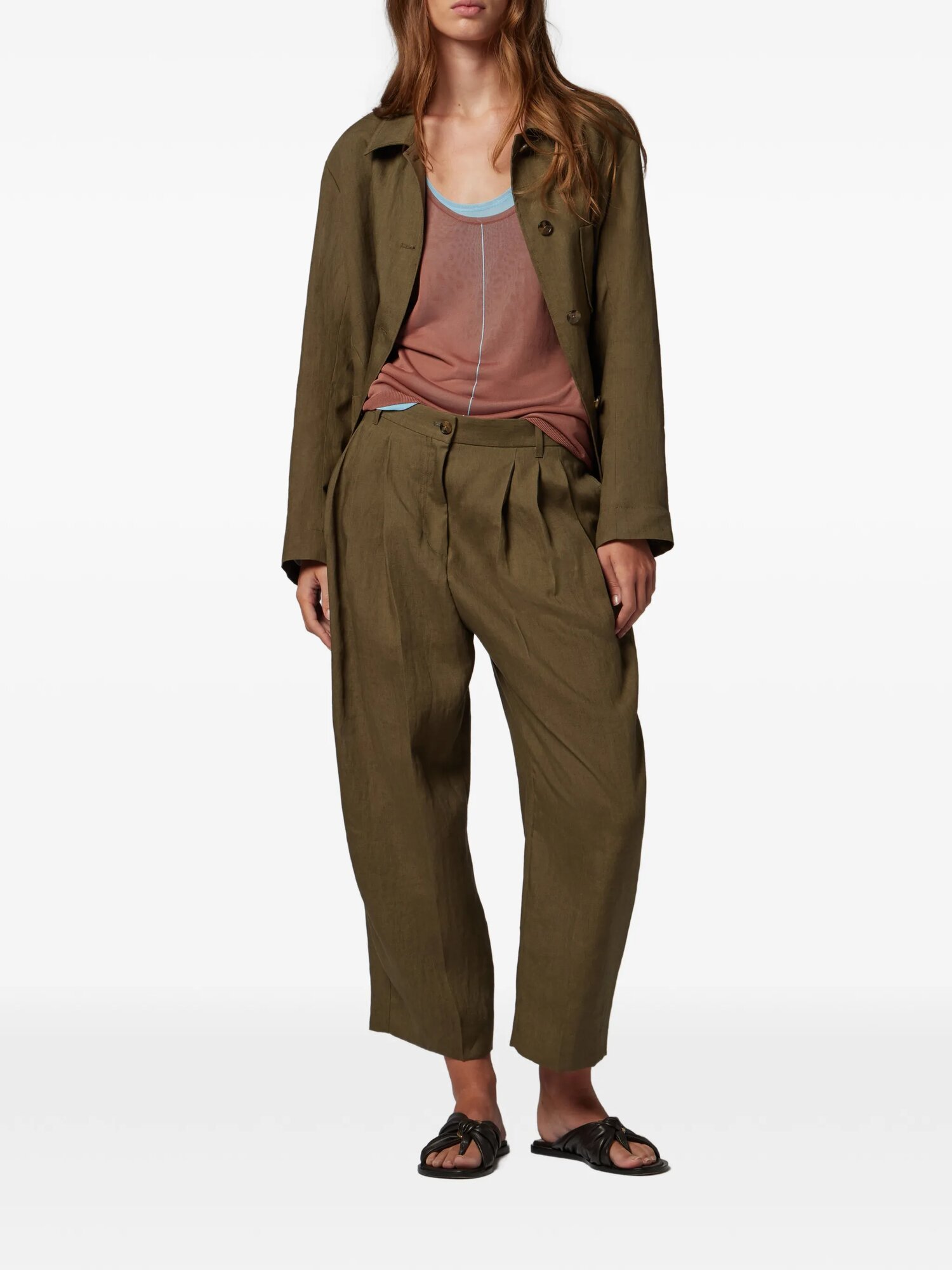 Куртка Paul Smith Patch-pocket linen jacket, размер 44, green — фото 1