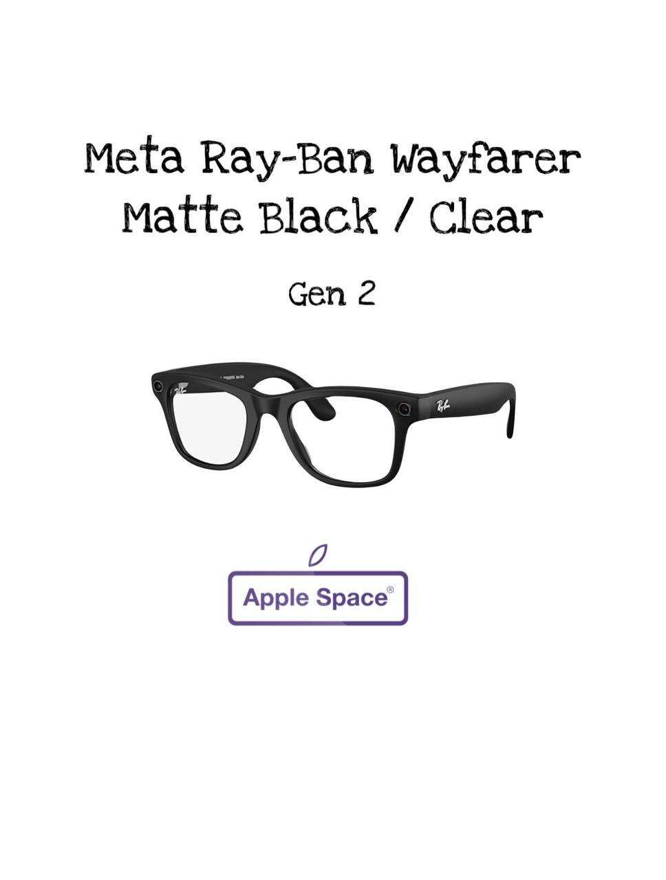 Умные очки Ray-Ban Wayfarer (Gen 2) Matte Black / Clear Size M (50mm)