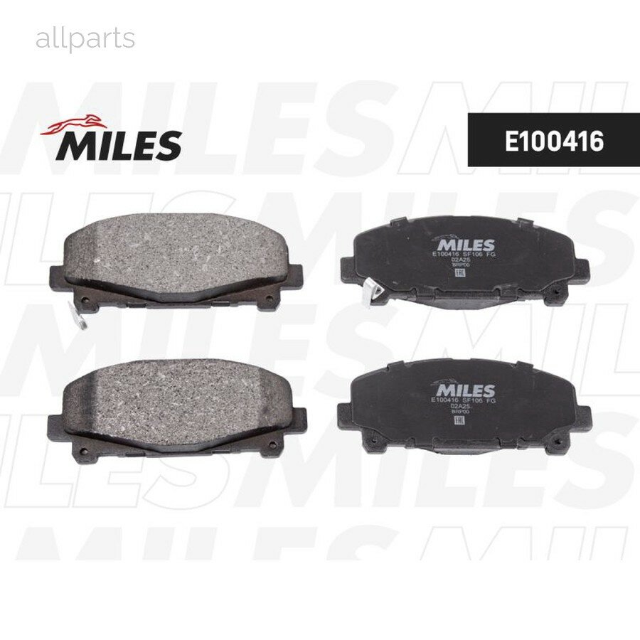 MILES E100416 Колодки тормозные HONDA ACCORD 2.0/2.4 АКПП 08- передние