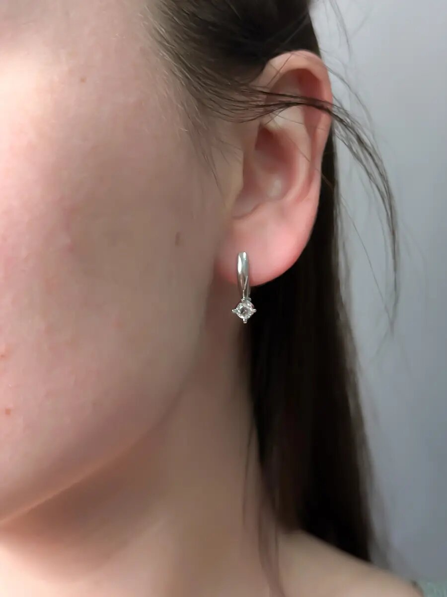 Серьги, горный хрусталь