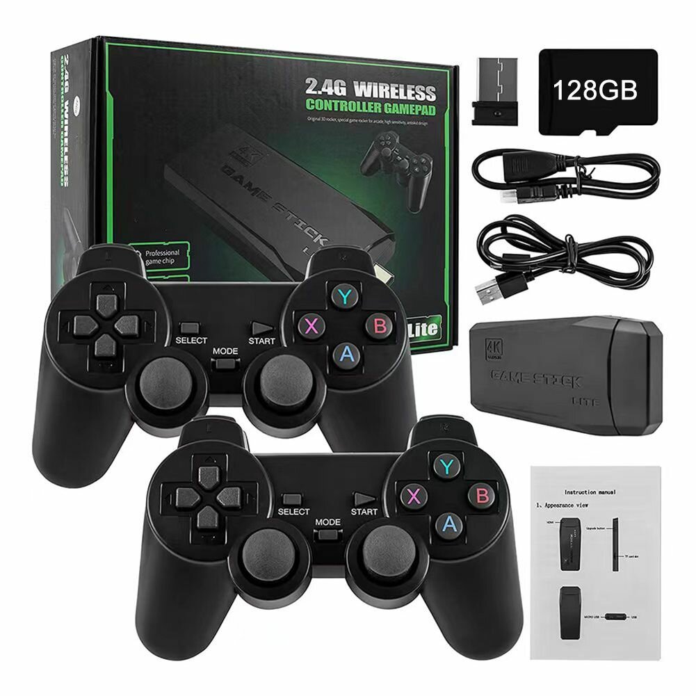 Беспроводная игровая приставка M8 с поддержкой эмуляторов PS1, MAME, FC, GB, GBA, GBC, MD, SFC, ATARI2600 и ATARI7800, 128 ГБ ретро-игры эмуляция