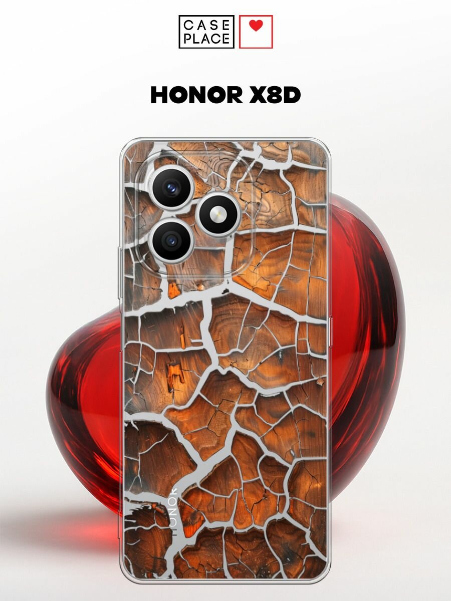 Силиконовый чехол на Honor X8d / Хонор X8d с принтом Древесная кора