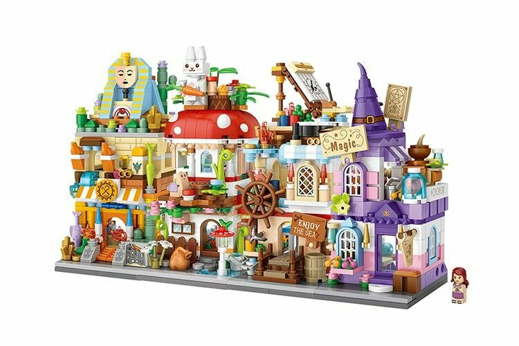 Строительные блоки унисекс LOZ Fantasy House, 1649+1650+1651+1652 шт.