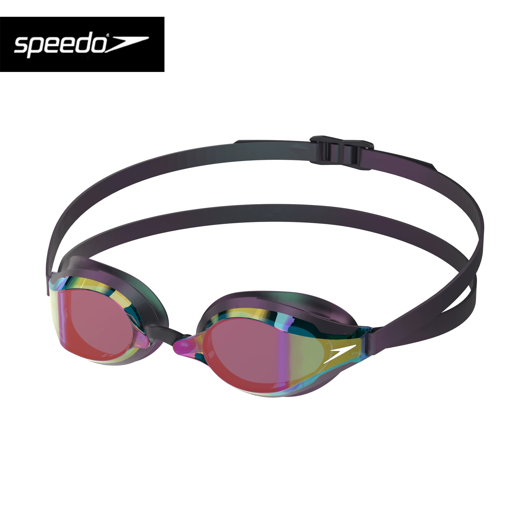 Speedo Анти-туманные плавательные очки для соревнований Obsidian, Кобальтовый синий, Гипнотический оттенок прозрачные