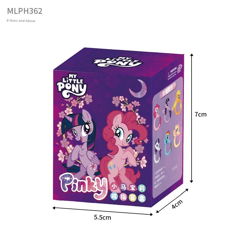 Оригинальные 3D-кольца Pinky My Little Pony в слепой коробке: Твайлайт Спаркл, Флаттершай. Новогодний подарок.