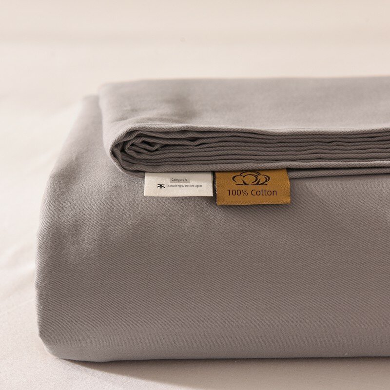 MUJI Толстый флисовый однотонный балдахин, светло-серый, 120x200 см для стандартной односпальной кровати, коллекция 2025