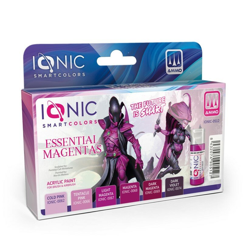 Набор акриловых красок IONIC Smart Colors - Essential Magentas Set