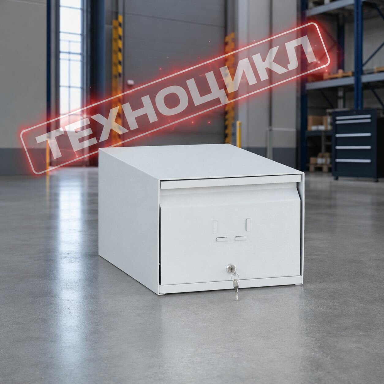 Шкаф картотечный настольный металлический, ТЦК-КТ-092, 1 ящик, 225х300х415 мм, серый RAL 7035, техноцикл