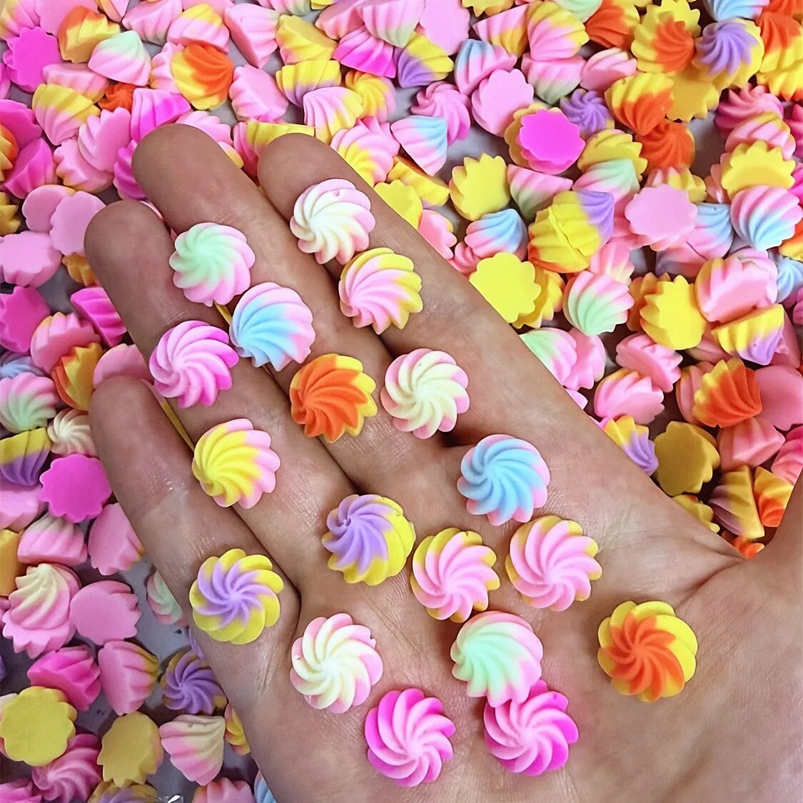 Миниатюрные конфеты из смолы, цвет Mixed-10p, 10 шт.