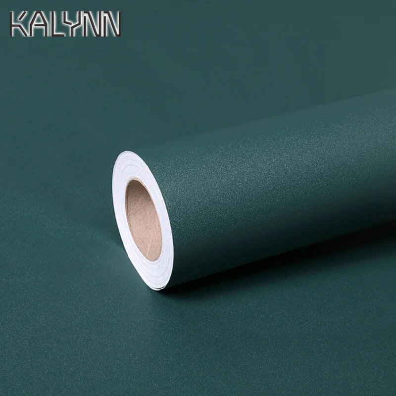 Виниловые обои KALYNN, темно-зеленые, 1mx20cm