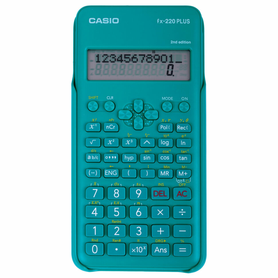 Калькулятор инженерный CASIO FX-220PLUS-2-S (155х78 мм), 181 функция, питание от батареи, сертифицирован для ЕГЭ, FX-220PLUS-2-S-, 250393