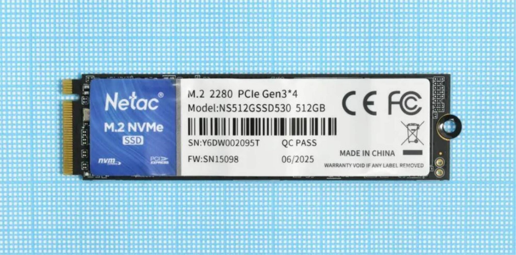 Твердотельный накопитель SSD M.2 NVMe 2280 512Gb Netac (NS512GSSD530)