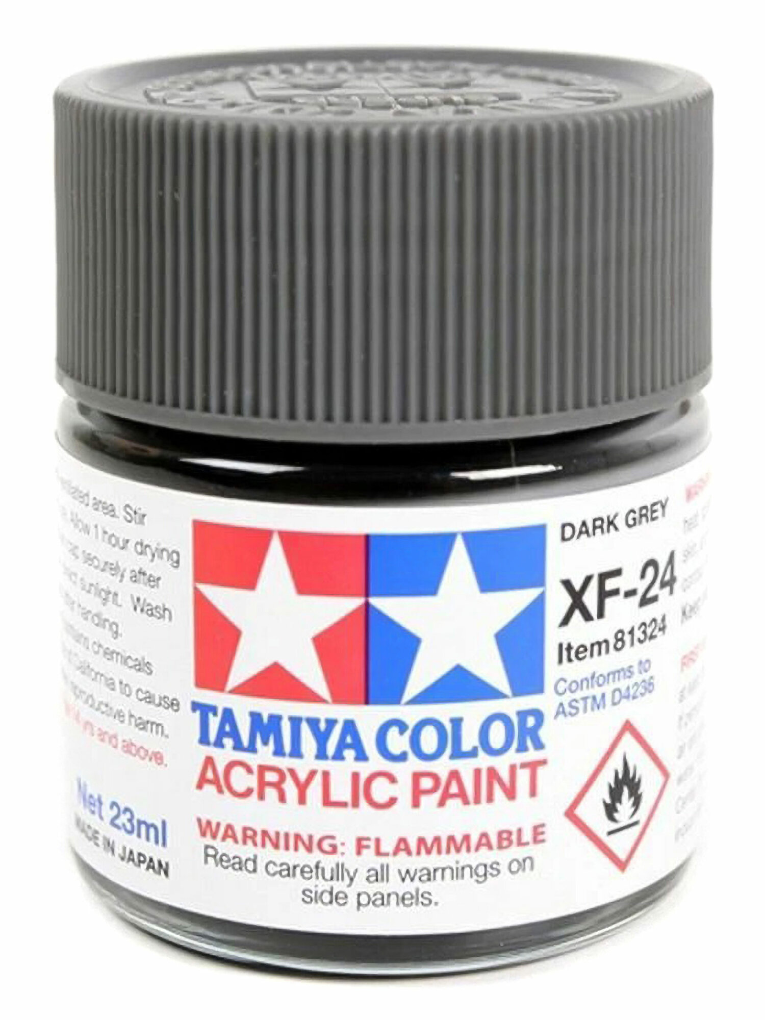 Краска акриловая Tamiya Color XF-24 Dark Grey 81324 матовая, 23 мл