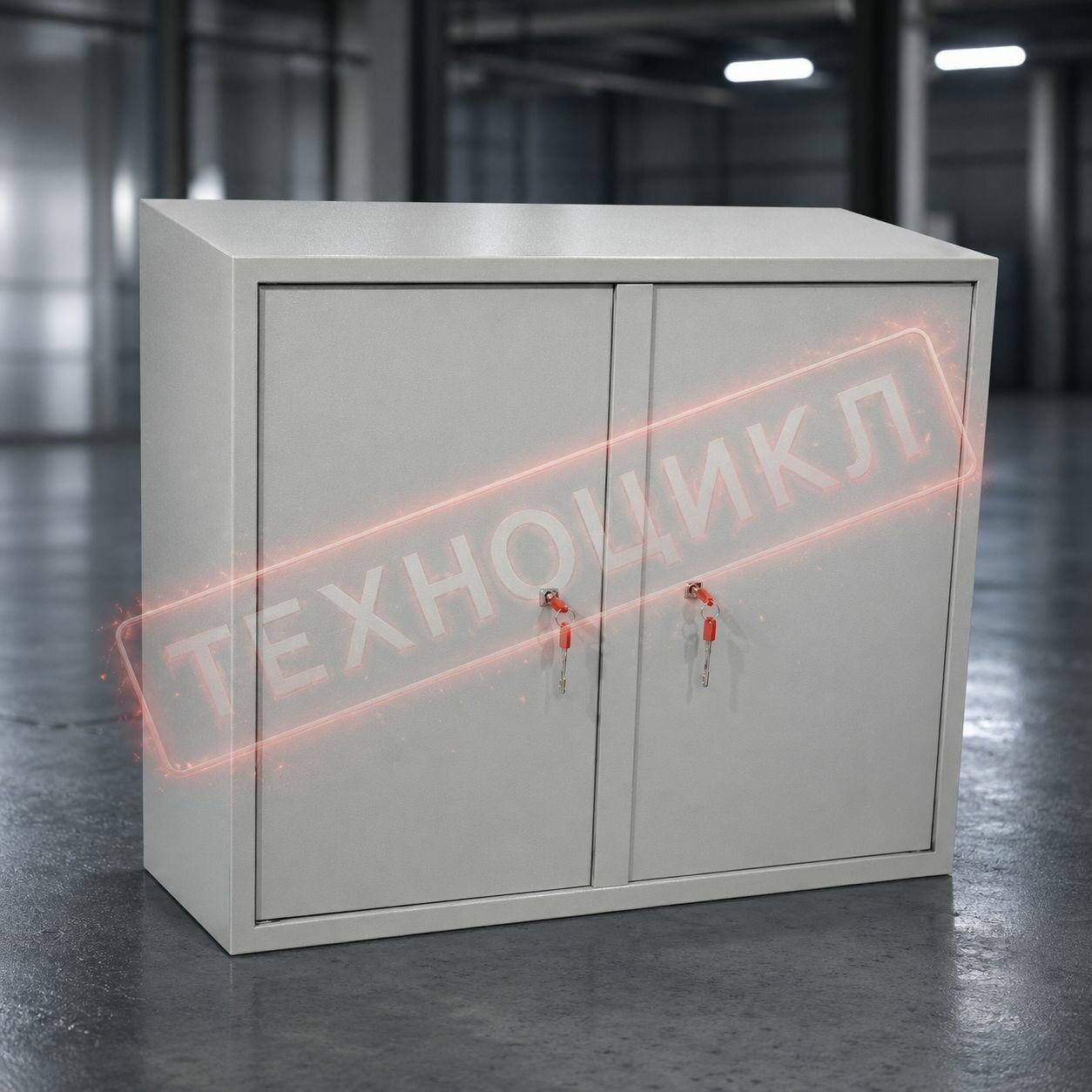 Шкаф бухгалтерский металлический техноцикл КБС-09, 700х880х390 мм, серый