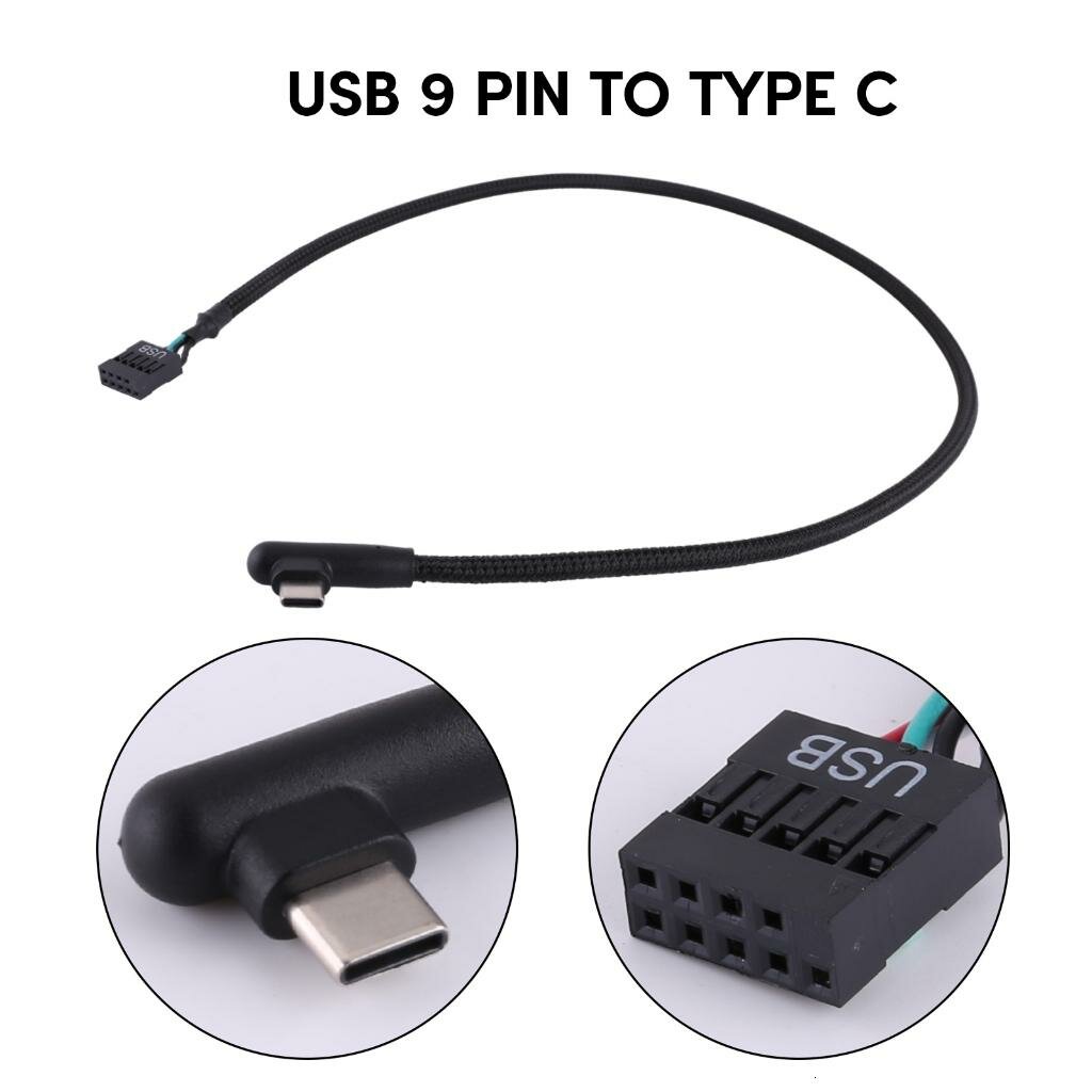 Адаптер USB 9-pin — USB-C, 60 см — фото 1