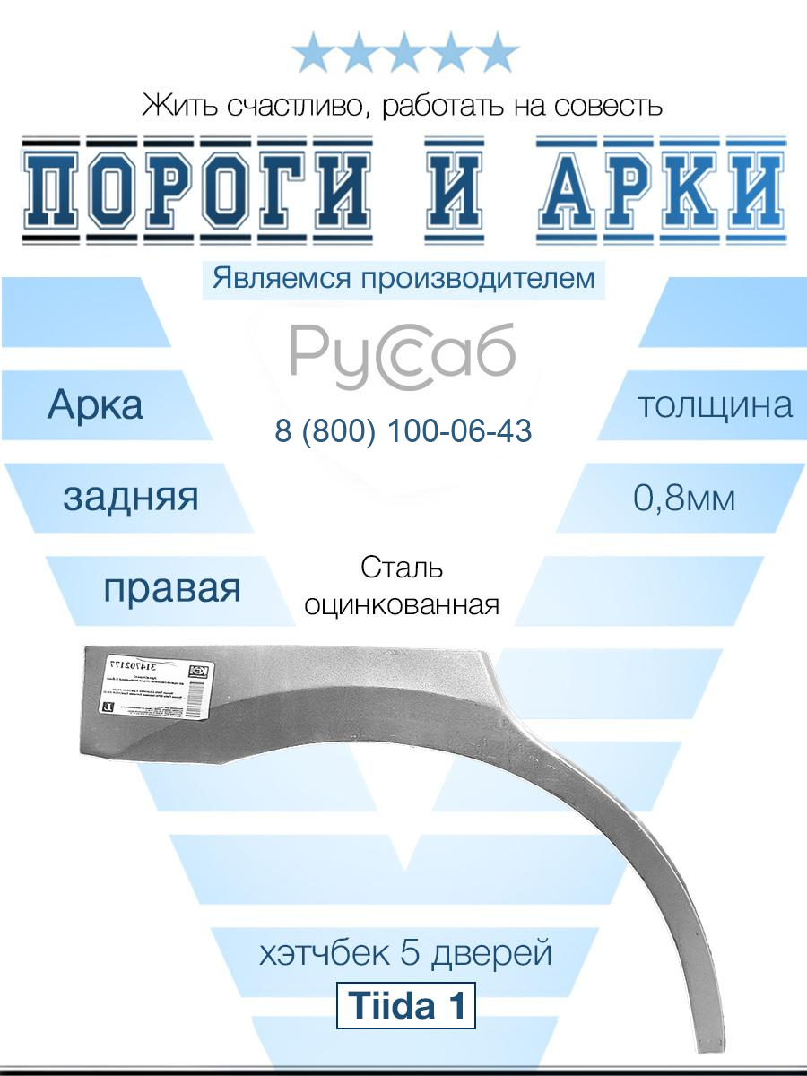 Арка правая для Nissan Tiida 2004-2013 хэтчбек 5 дв.