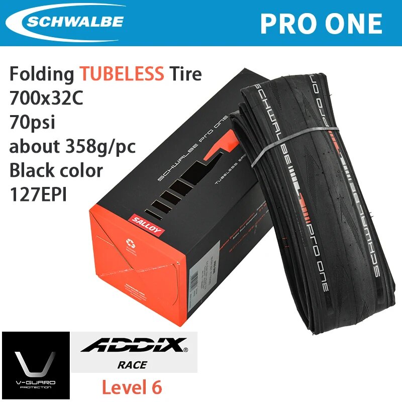 Schwalbe PRO ONE 700x25C/28C/30C/32C велошины для шоссейных велосипедов 32C Black TLE