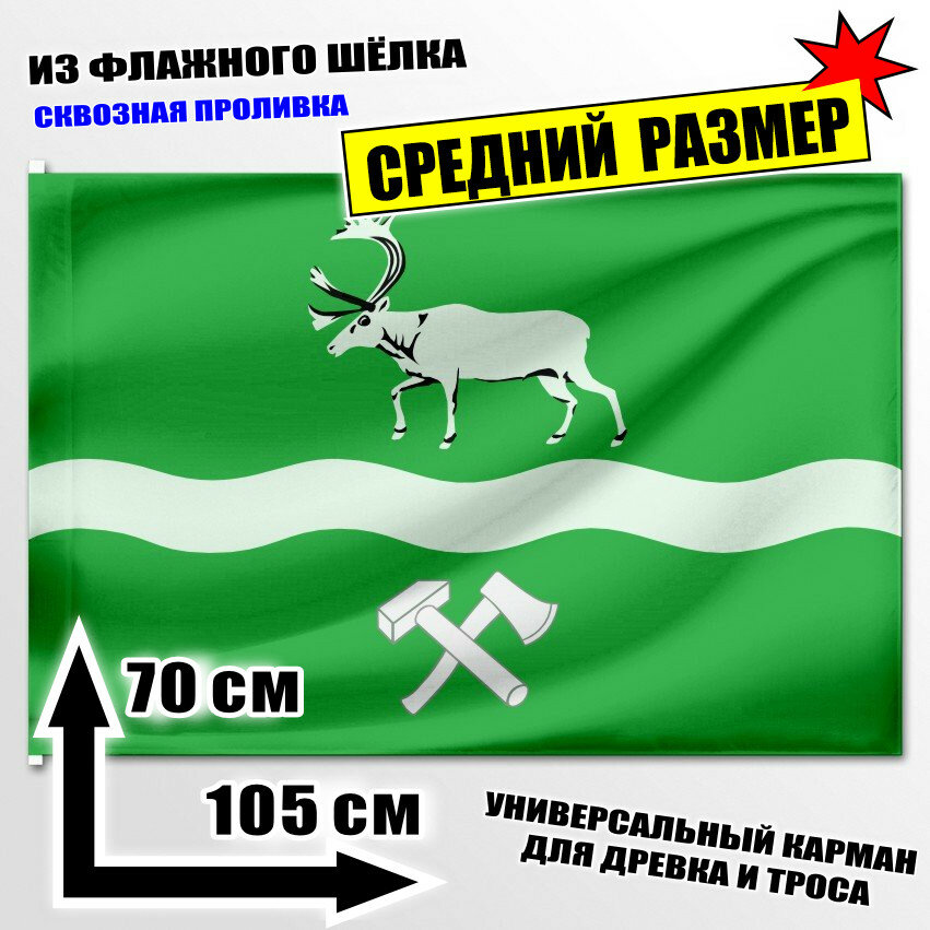 Флаг средний Тындинского района 105x70 см