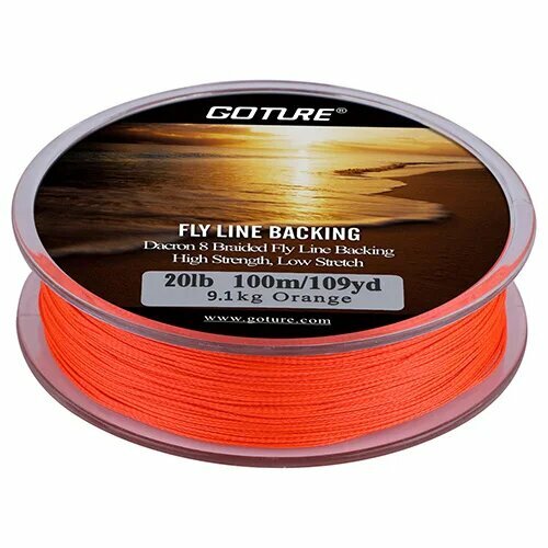 Goture леска для нахлыста 20lb, оранжевая, 100м