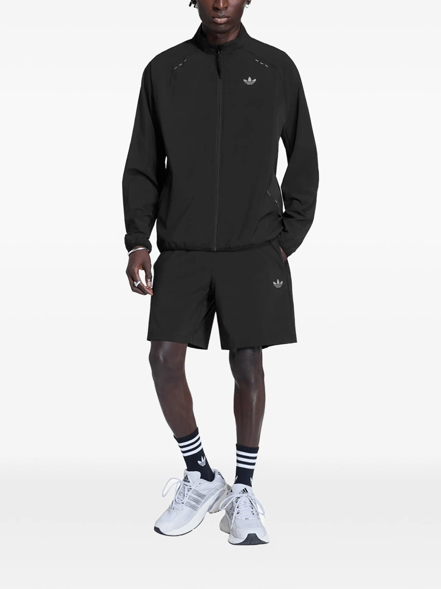 Толстовка adidas Tech Trefoil Essentials track sweatshirt, размер 46 GER, , черный — фото 1