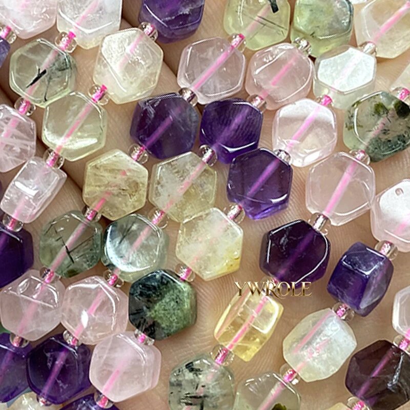 Бусины из белого горного хрусталя YWROLE 8-9 мм 8-9mm 8-10pcs, mix crystal