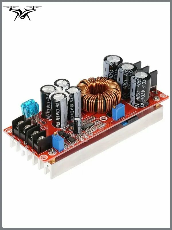 1200W 20A DC Converter Boost Автомобильный повышающий модуль питания Регулируемый преобразователь напряжения 860V в 1283V
