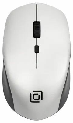 Мышь беспроводная Oklick 565MW glossy, радио, оптическая, USB, 1600dpi, черный и серебристый