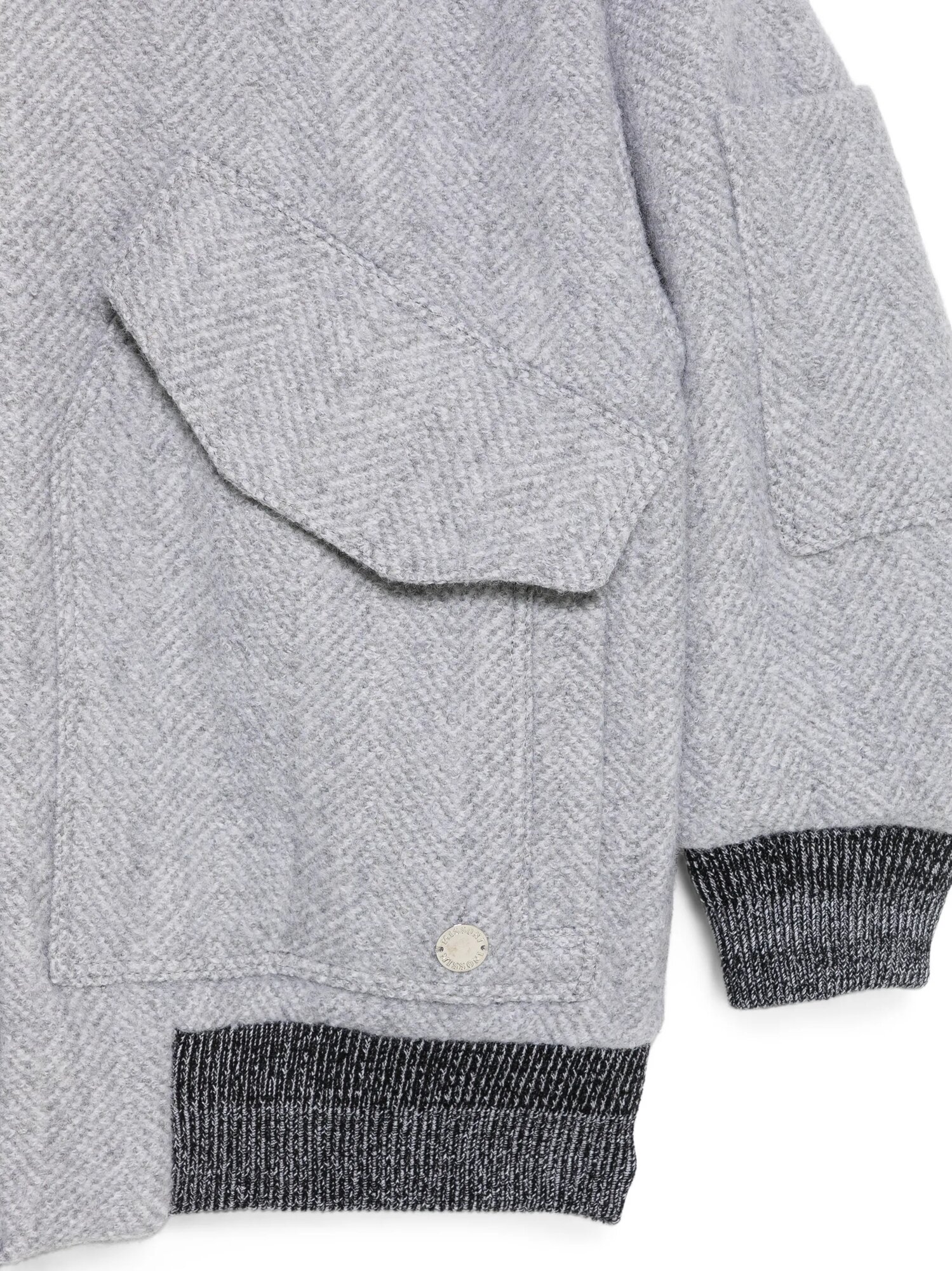 Бомбер Missoni Herringbone-pattern bomber jacket, размер 140, серый/синий/голубой — фото 1