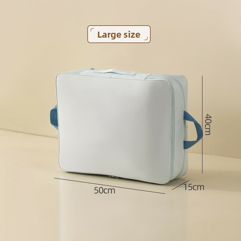 Spacious quilt compression bag with foldable design for bedroom and travel brand unknown blue large