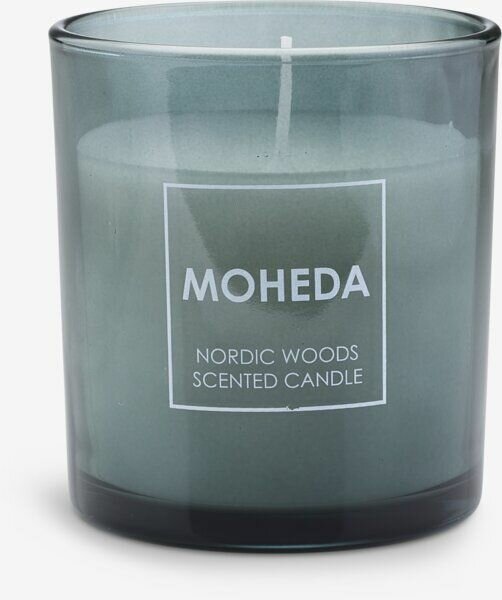Ароматическая свеча Jysk MOHEDA, аромат nordic woods, 7 x 8 см, цвет серо-голубой