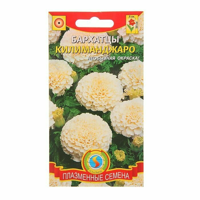 Семена цветов Бархатцы 'Килиманджаро', О, 10 шт