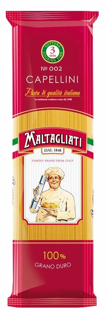 Макароны Maltagliati Спагетти тонкие, 450 г