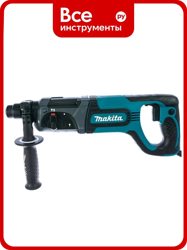 Перфоратор Makita HR 2475 профессиональный с электронным реверсом, виброзащитой и предохранительной муфтой, в кейсе