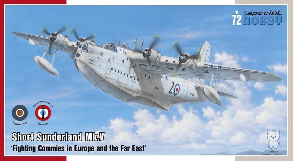 Сборная модель 1/72 Short Sunderland Mk.V (3x RAF, 1x France) (Special Hobby)72162