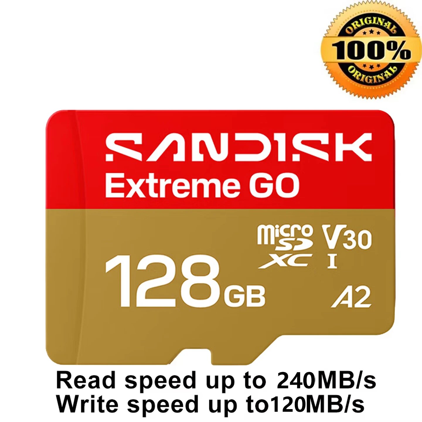 SanDisk microSD карта памяти C10 U1 Gold 128G-240M