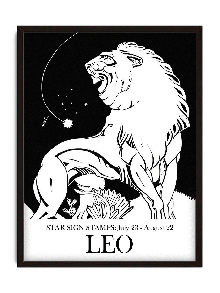 Интерьерный постер "Leo" в стиле pinterest, формат 30x40 см