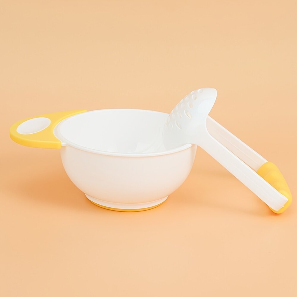 Ручная мельница для продуктов, мини-измельчитель для пюре с ситечком, желтый цвет