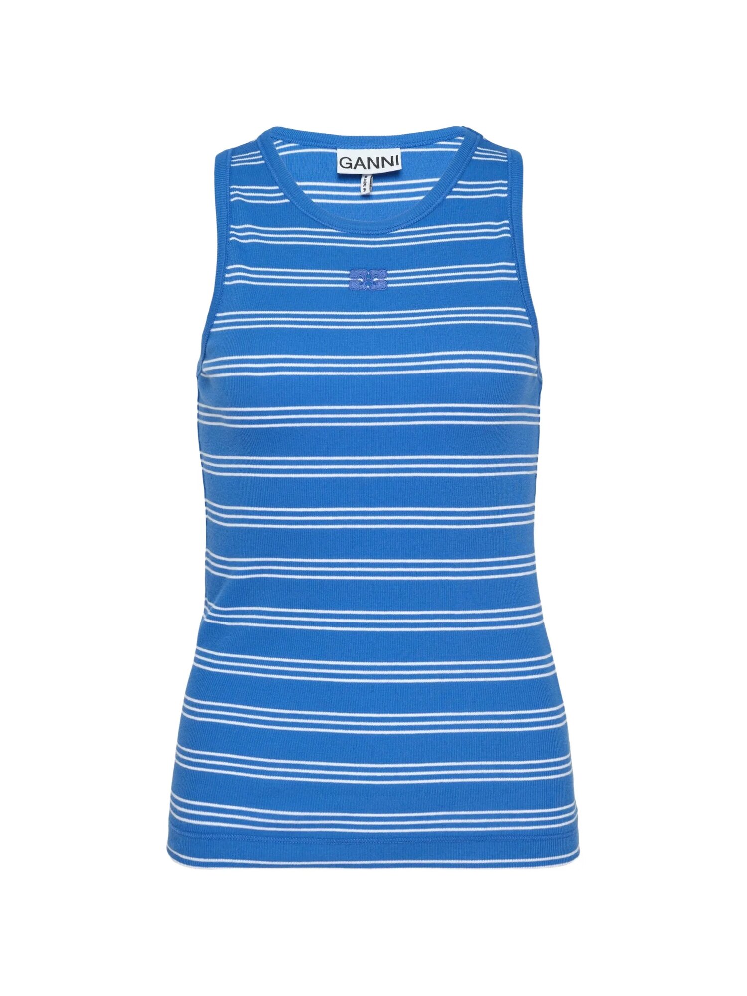 Топ Striped ribbed tank top