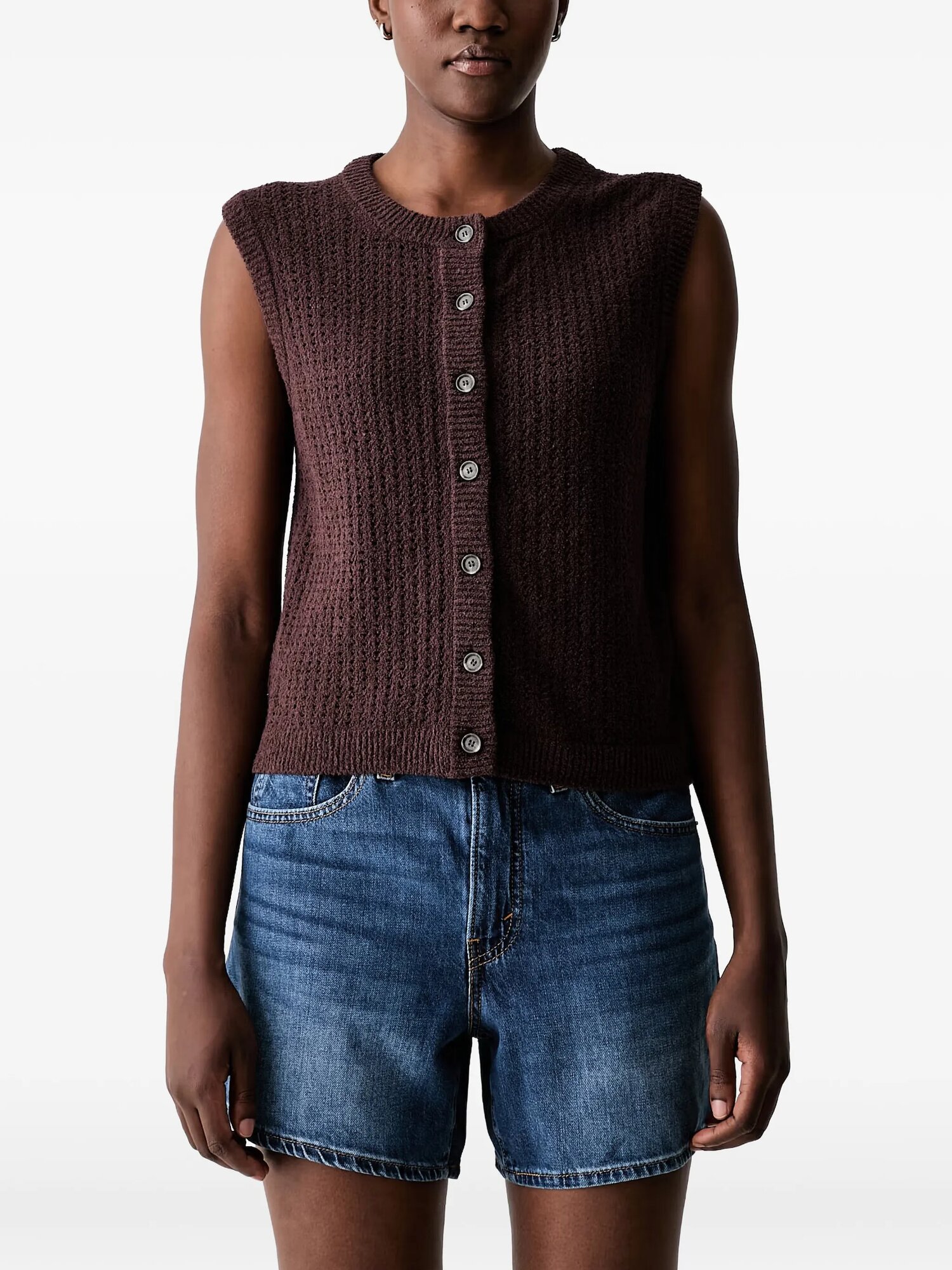 Кардиган Pointelle-knit button-up cardigan