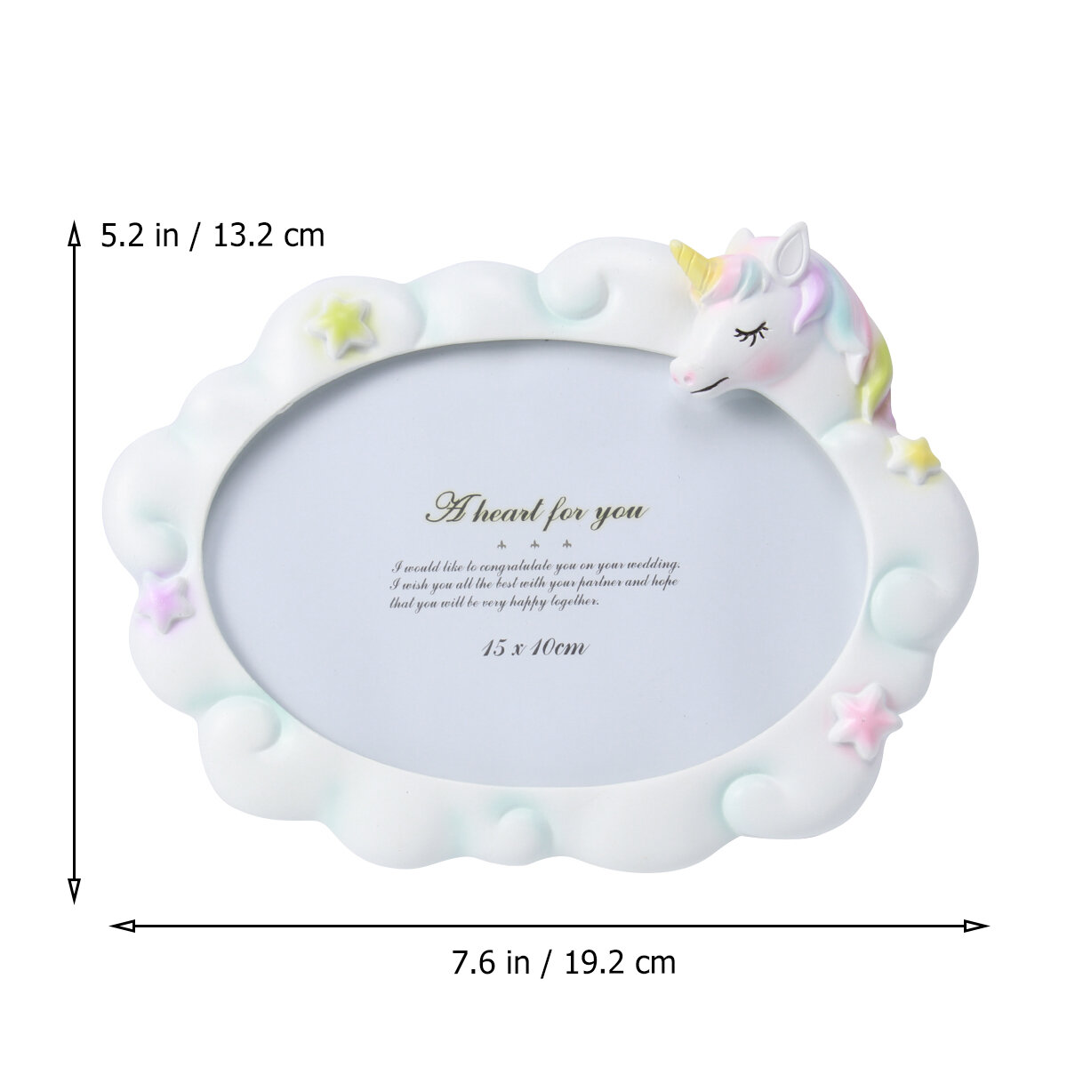 Фото framed В Форме Единорога Из Премиального Материала Для Стола 19.2X6 Cm