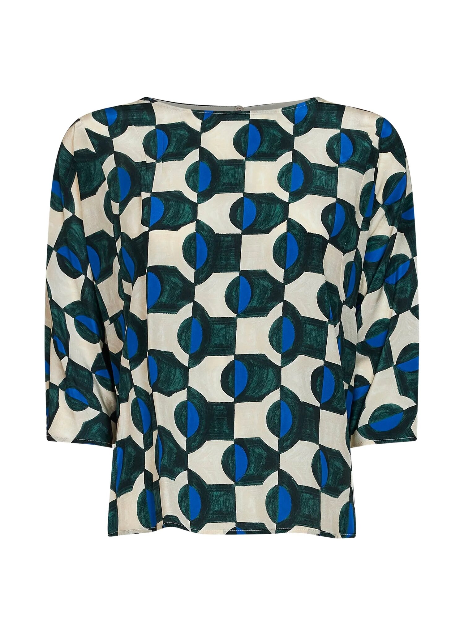 Блуза Geometric-print bow-detail blouse