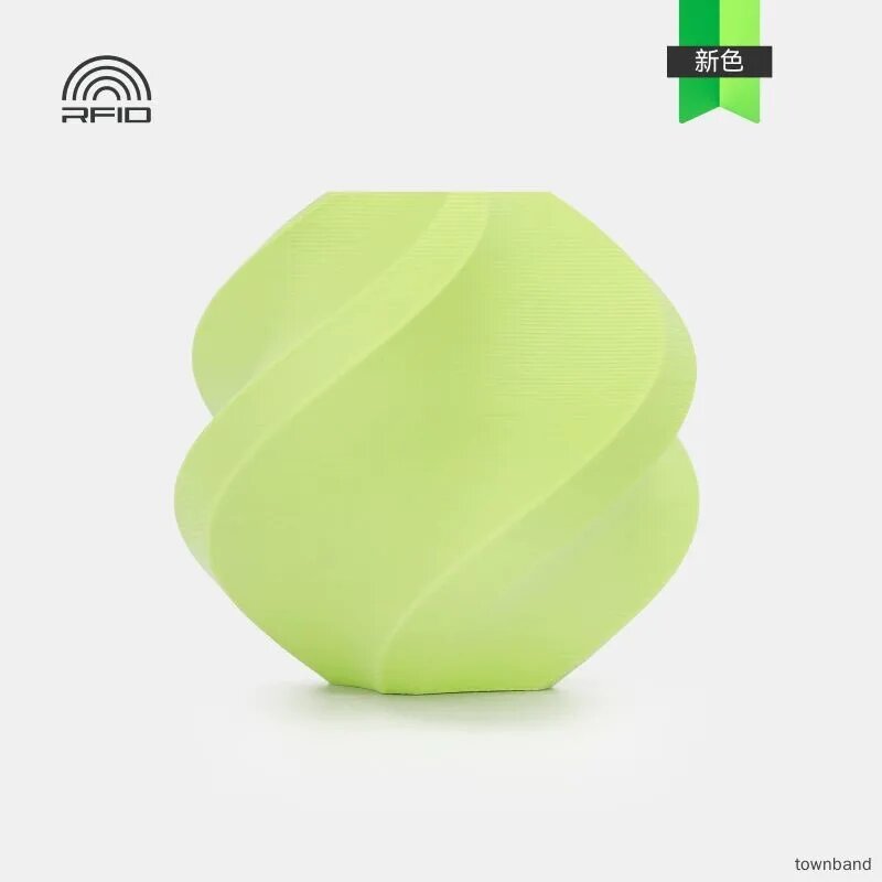 Bambu Lab PLA Matte: прочность, легкое отслаивание, высокая скорость печати, RFID. Ярко-зелёный 11502 1 кг Без катушки