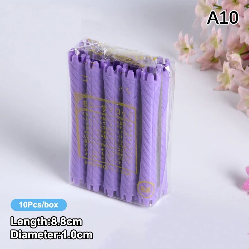 Бигуди пластиковые A10, 10 шт.