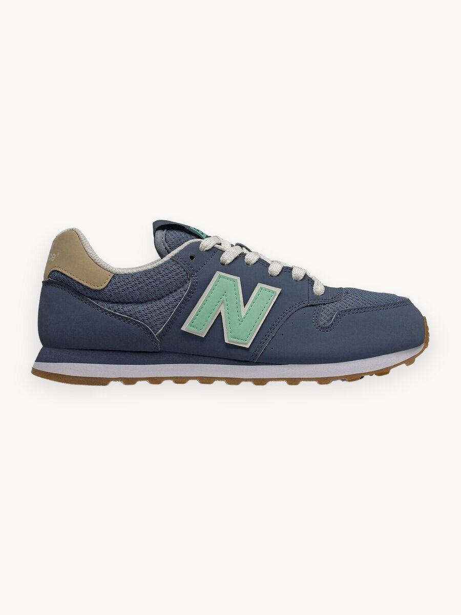 Кроссовки New Balance 500, размер 7 US, синий, бежевый, бирюзовый